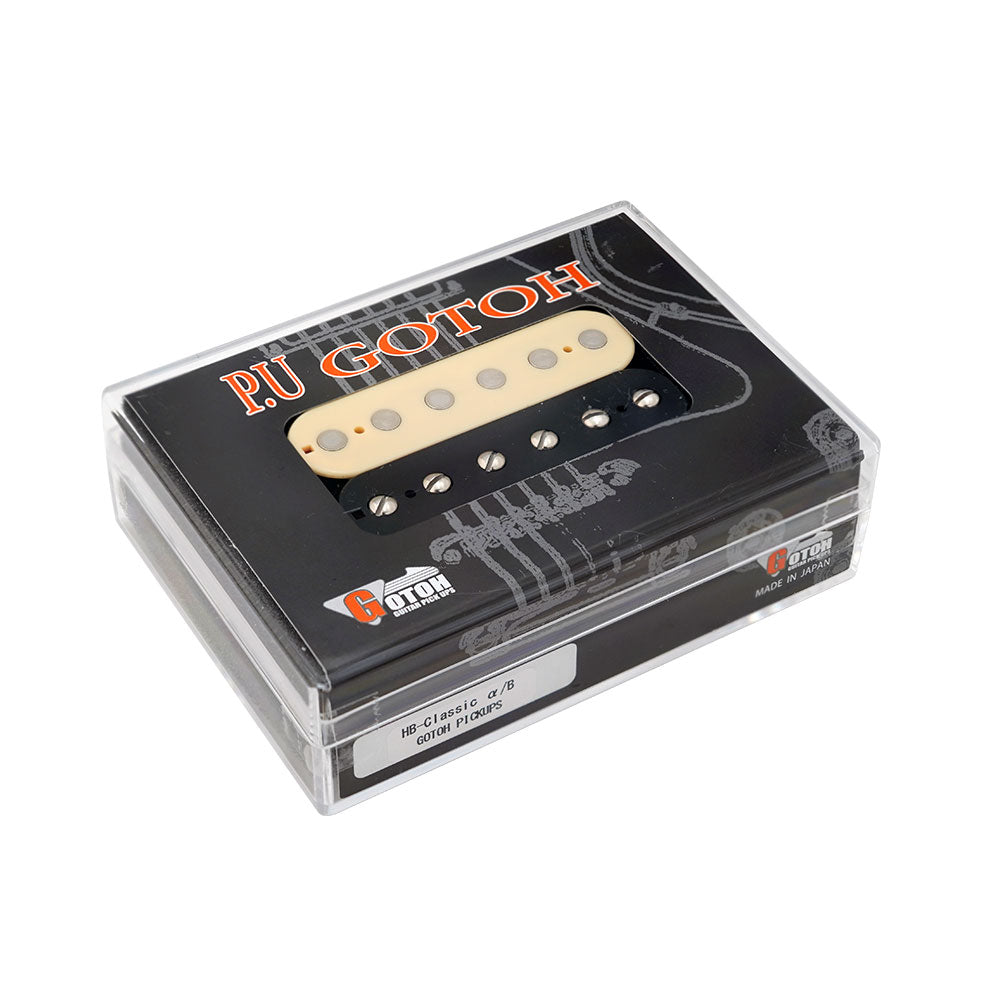 Gotoh Japan HB-Classic Alpha Humbucker, bridge, zebra, Alnico 2