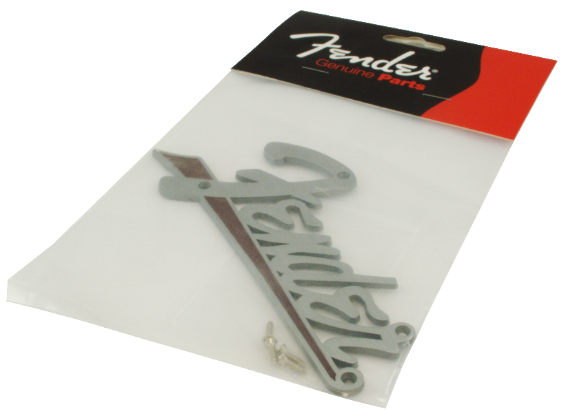 Fender Amp Flat Silver w/ brown accent Amplifier Badge PN 0994092000