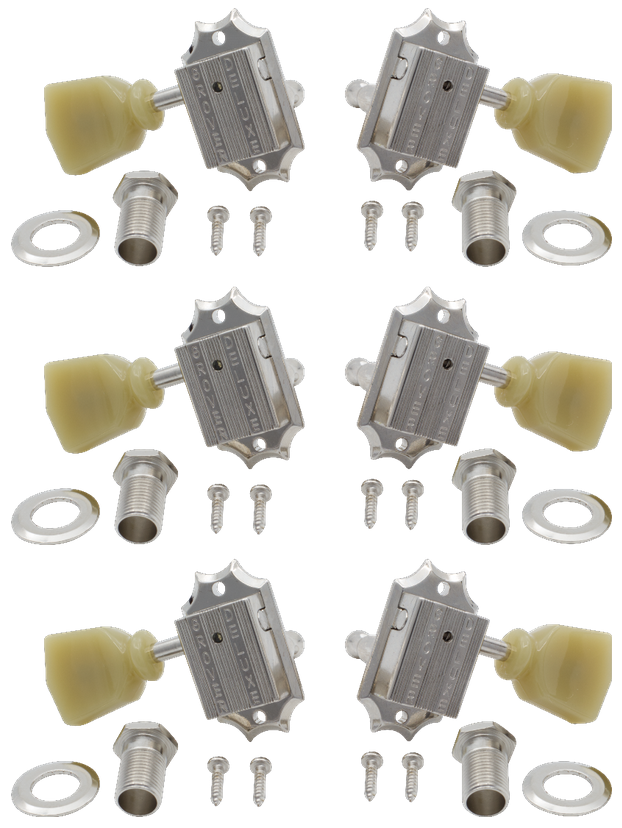 Grover 135N - Nickel- Vintage Tuning Keys w/ 14:1 Gear Ratio