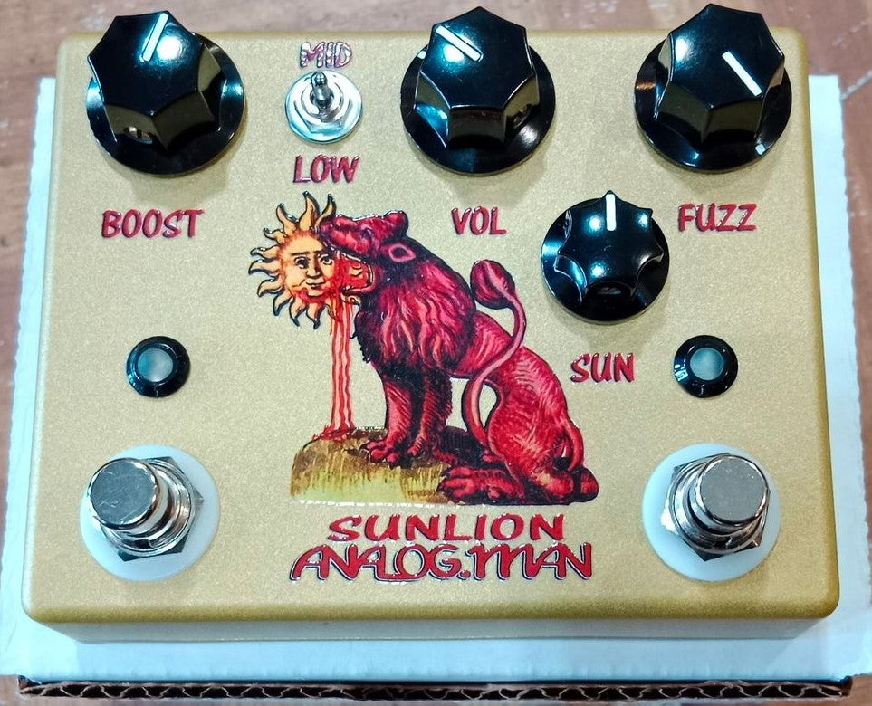 Analogman Sun Lion Fuzz Booster Pedal - Germanium BART Fuzz & Standard