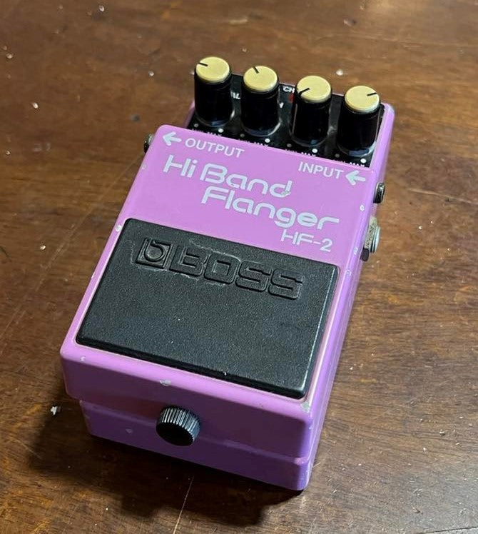 Boss Japan HF-2 Hi Band Flanger (Green Label) 1985 - Pink